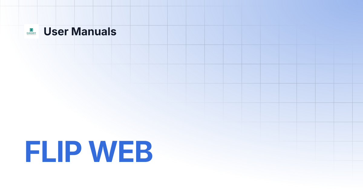 FLIP WEB | User Manuals